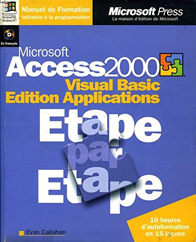 Amazon.com: Microsoft Access 2000 Visual Basic Edition Applications étape par étape (avec CD-Rom ...