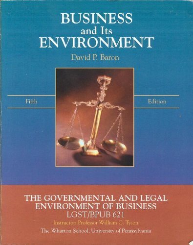 Business and Its Environment: David P Baron: 9780536175632: Amazon.com ...