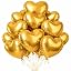 Heart Foil Balloons 18 Inch Love Balloons Gold Heart Shaped Balloons ...