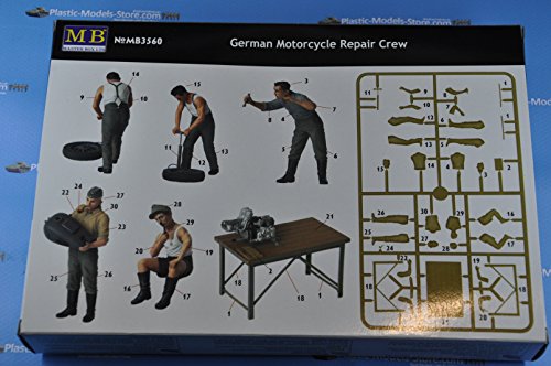 Masterbox German Motorcycle Repair Crew with BMW R75 1/35 Master Box ...