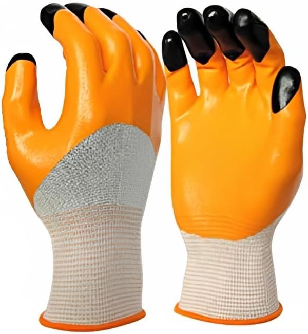 SR Multipurpose Heavy-Duty Reusable Washable Nitrile Coated Work Safety ...
