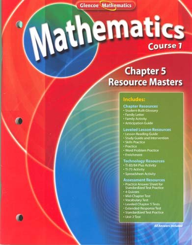 Glencoe Mathematics Texas Course 1 Chapter 5 Resource Masters (Five ...