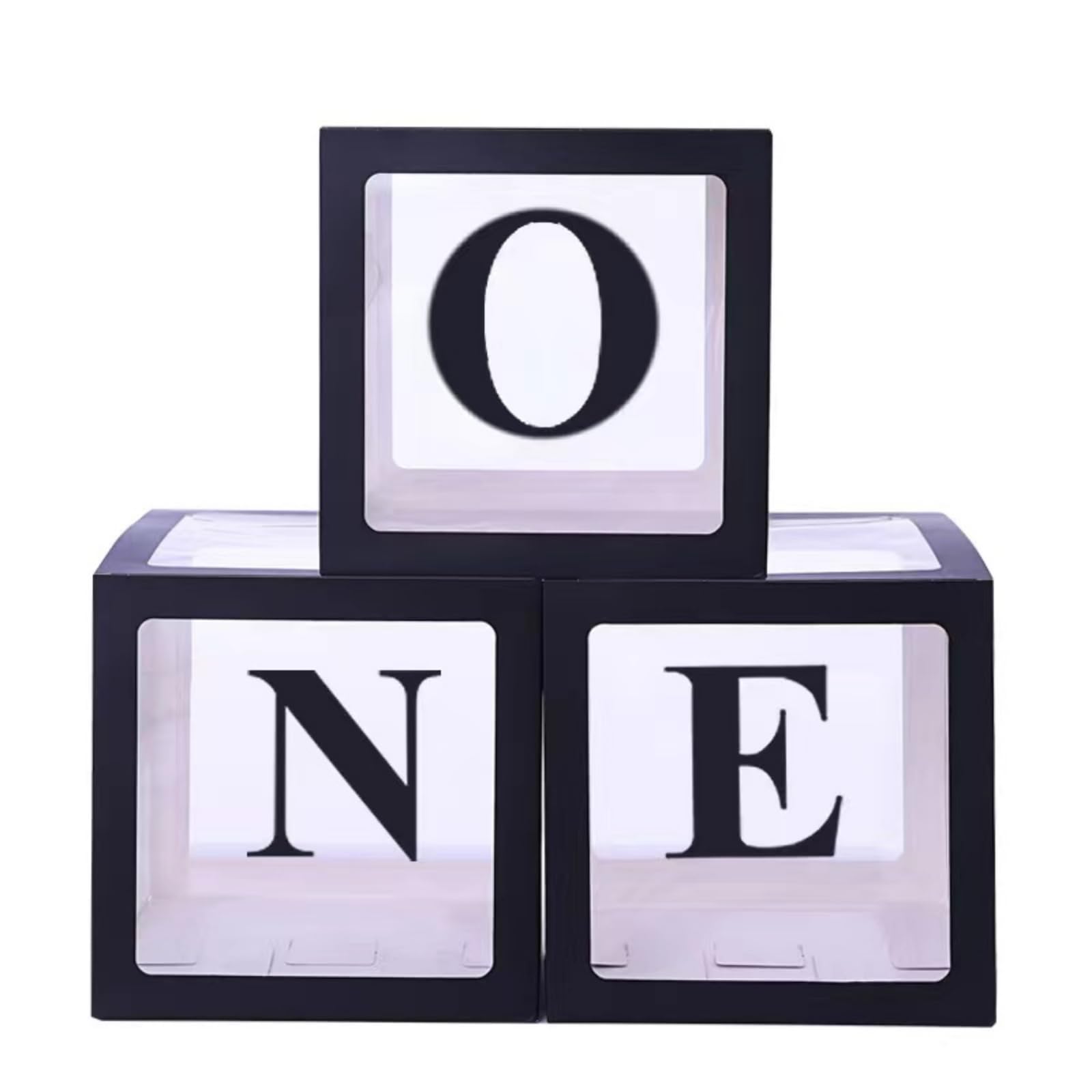 Amazon.com: HUAXI Black One Boxes for 1st Birthday, One Balloon Box ...