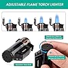Amazon.com: Cigar Lighter Triple Jet Flame Butane Torch Lighters Windproof Butane Refillable Gas ...