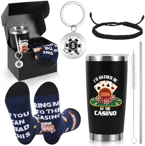 Amazon.com | IUUIVV Gambling Gifts, Casino Gifts for Men Include 20 oz ...