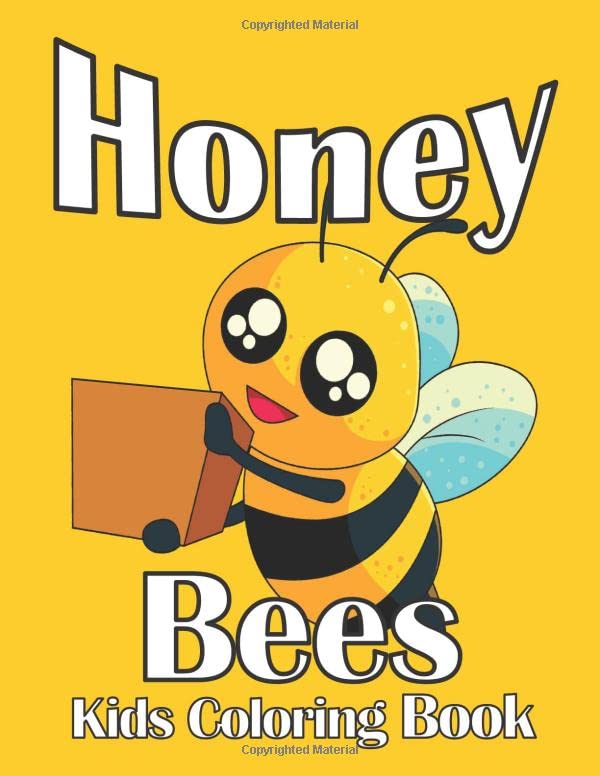 Honey Bee Kids Coloring Book: Cute Bumblebee coloring journal book for ...