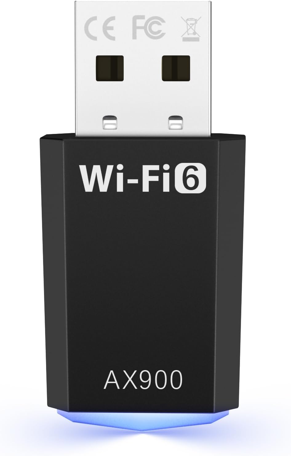 Adaptador WiFi para desktop, AX900 USB WiFi 6 adaptador com banda dupla de 5GHz/2,4 GHz, dongle ...