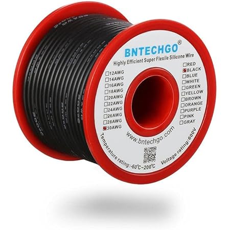 Striveday™ 30 AWG Flexible Silicone Wire Electric wire 30 gauge Tinned ...