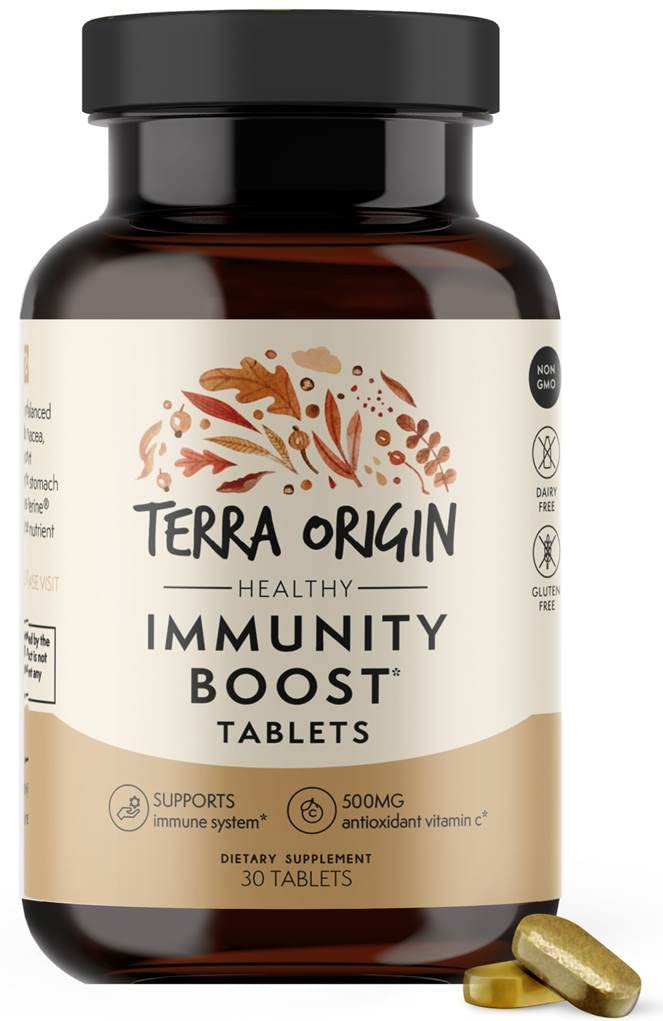 Amazon.com: TERRA ORIGIN Immunity Boost Tablets Vitamin C, Vitamin D ...