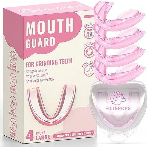 Amazon.com: Filterops 4 Pack Pink Adults Night Guard Teeth Grinding ...