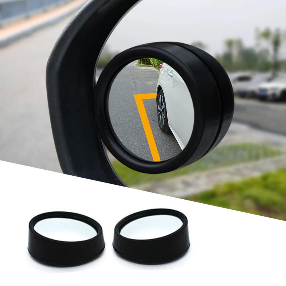 Amazon.com: Biyrly 2Pack Blind Spot Car Mirror,Round HD Glass Frameless ...