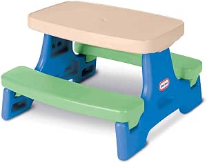 Amazon.com: Little Tikes Easy Store Jr. Kid Picnic Play Table, Blue ...