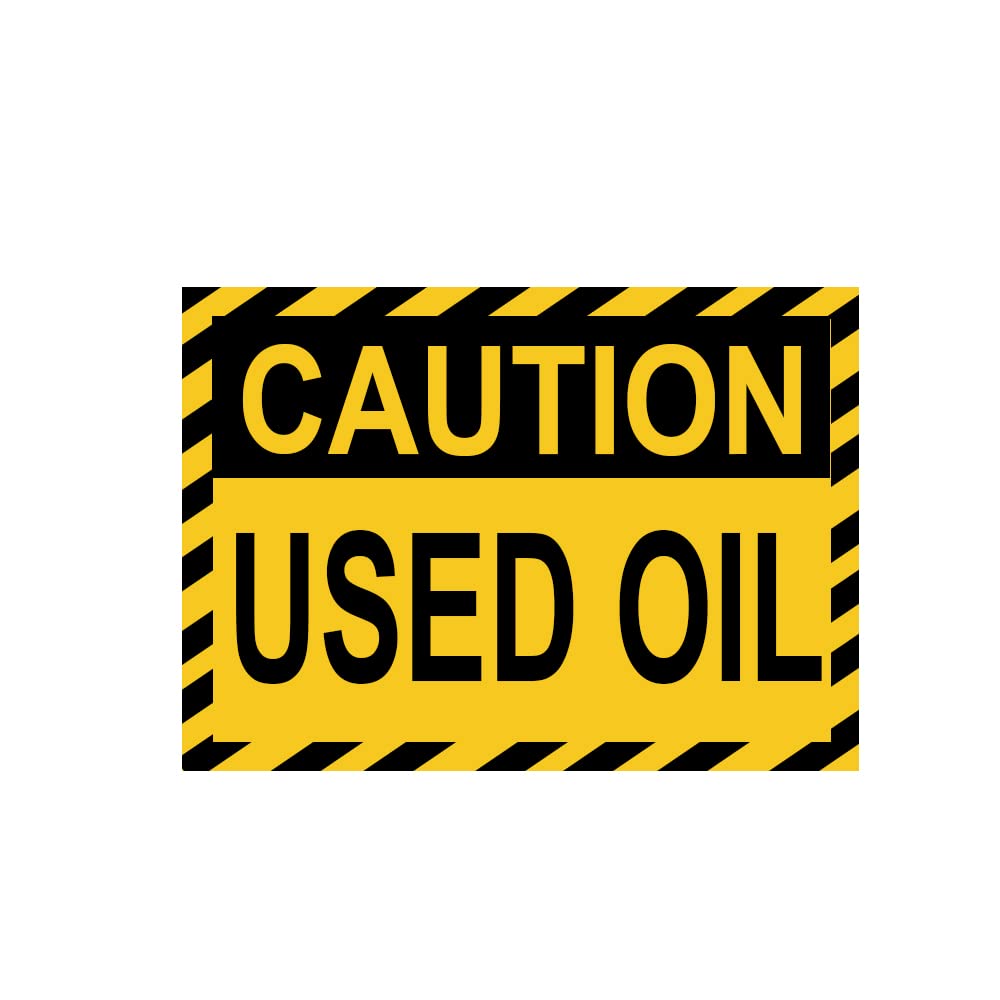 Amazon.com: Caution Used Oil Stickers 7 X 5 Inch Waterproof Hazard ...