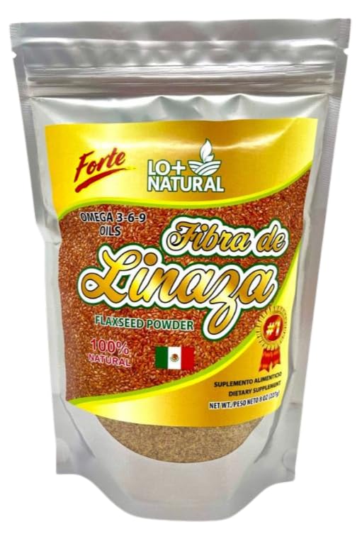 Amazon.com : Fibra de Linaza 100% Natural 8oz(227g) FORTE Suplemento ...