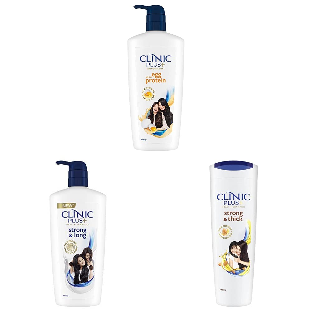 Buy Clinic Plus Strength & Shine With Egg Protein Shampoo 650 ml&Clinic ...
