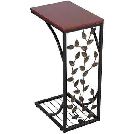 Amazon.com: Yaheetech C Shaped Sofa Side Table Slim End Table Snack ...