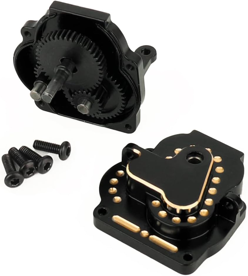Amazon.com: ZXYRC TRX4M Brass Black Coating Gearbox Assembly Metal ...