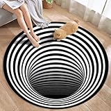 3D Vortex Optical Illusion Rug | The Green Head