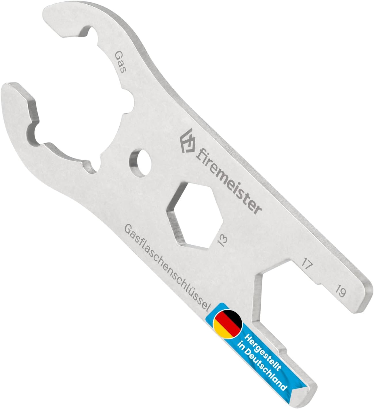 firemeister Gasflaschenschlüssel Edelstahl, Multi Funktion Gasflaschen ...