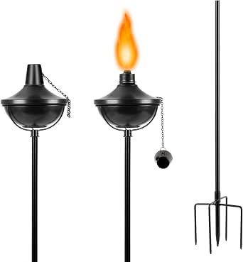 Amazon.com : Nonley 2 Pack Metal Torch for Outside [Upgraded], 22oz ...