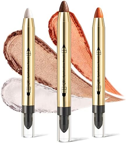 Amazon.com : 3Pcs Eyeshadow Stick Set,Shimmer Neutral Cream Eyeshadow ...