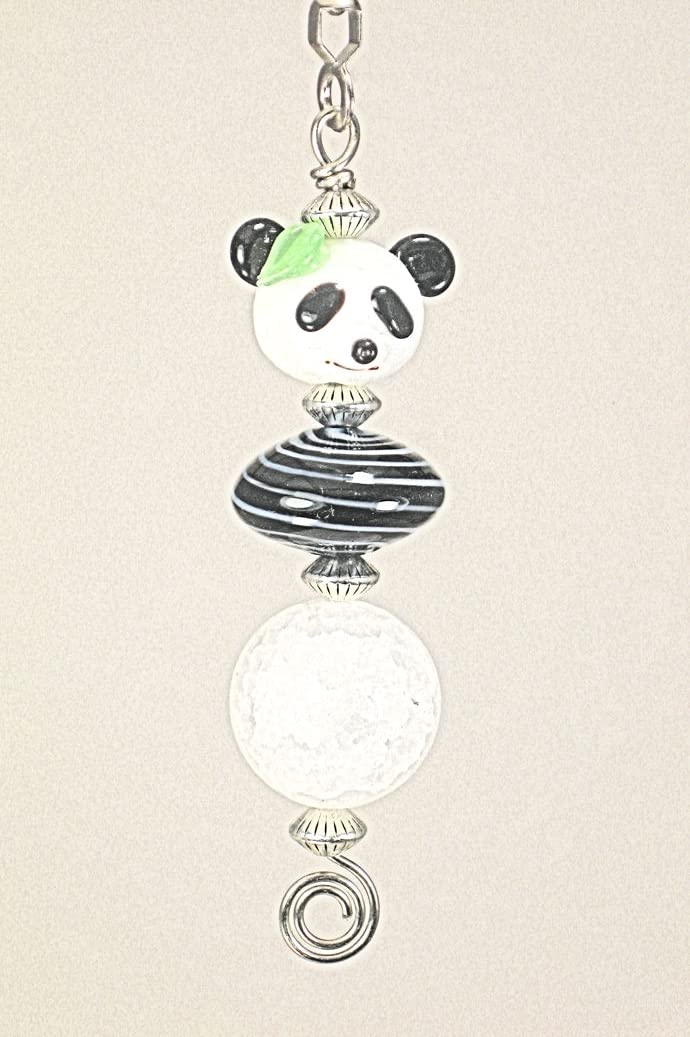 Buy Black and White Ling Ling Panda Glass Ceiling Fan Pull Chain Online ...