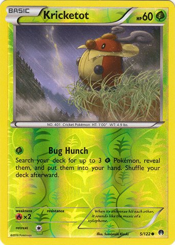 Pokemon - Kricketot (5/122) - XY Breakpoint - Reverse Holo : Amazon.in ...