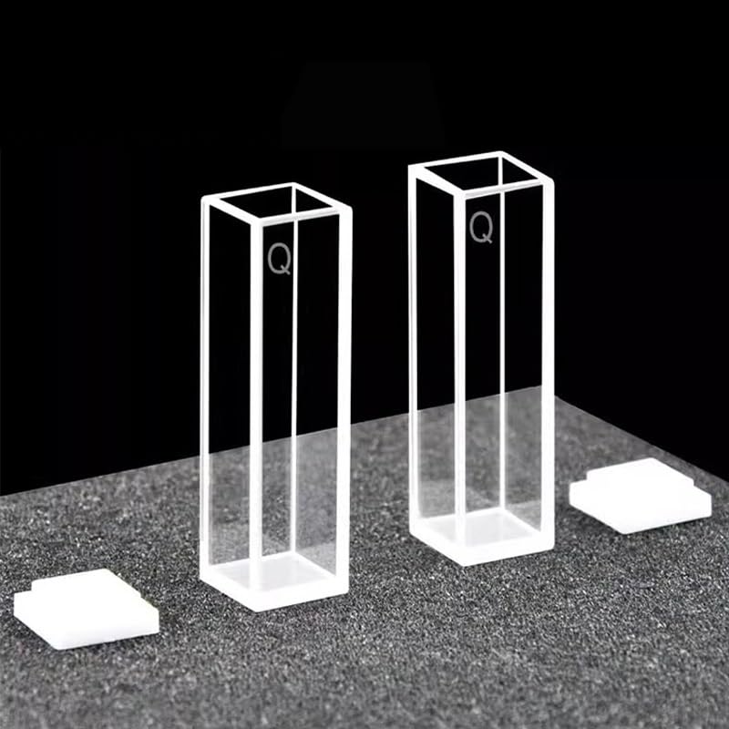 2 pcs Quartz Cuvette Cells with lids, 10mm Optical Path, JGS1, Suitable ...