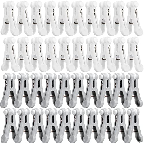 SevenFish 32pcs Traceless Clothes Pins, Windproof Plastic Clothespins ...