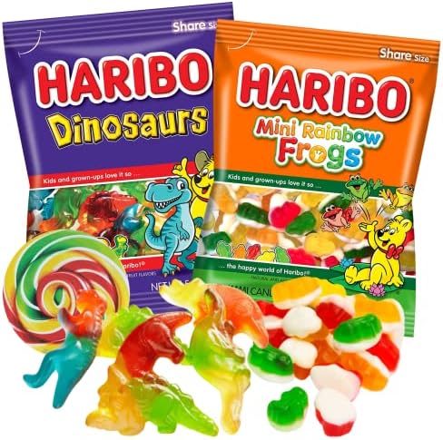 Amazon.com : Dinosaur Gummies and Rainbow Mini Frogs, Animal Themed ...
