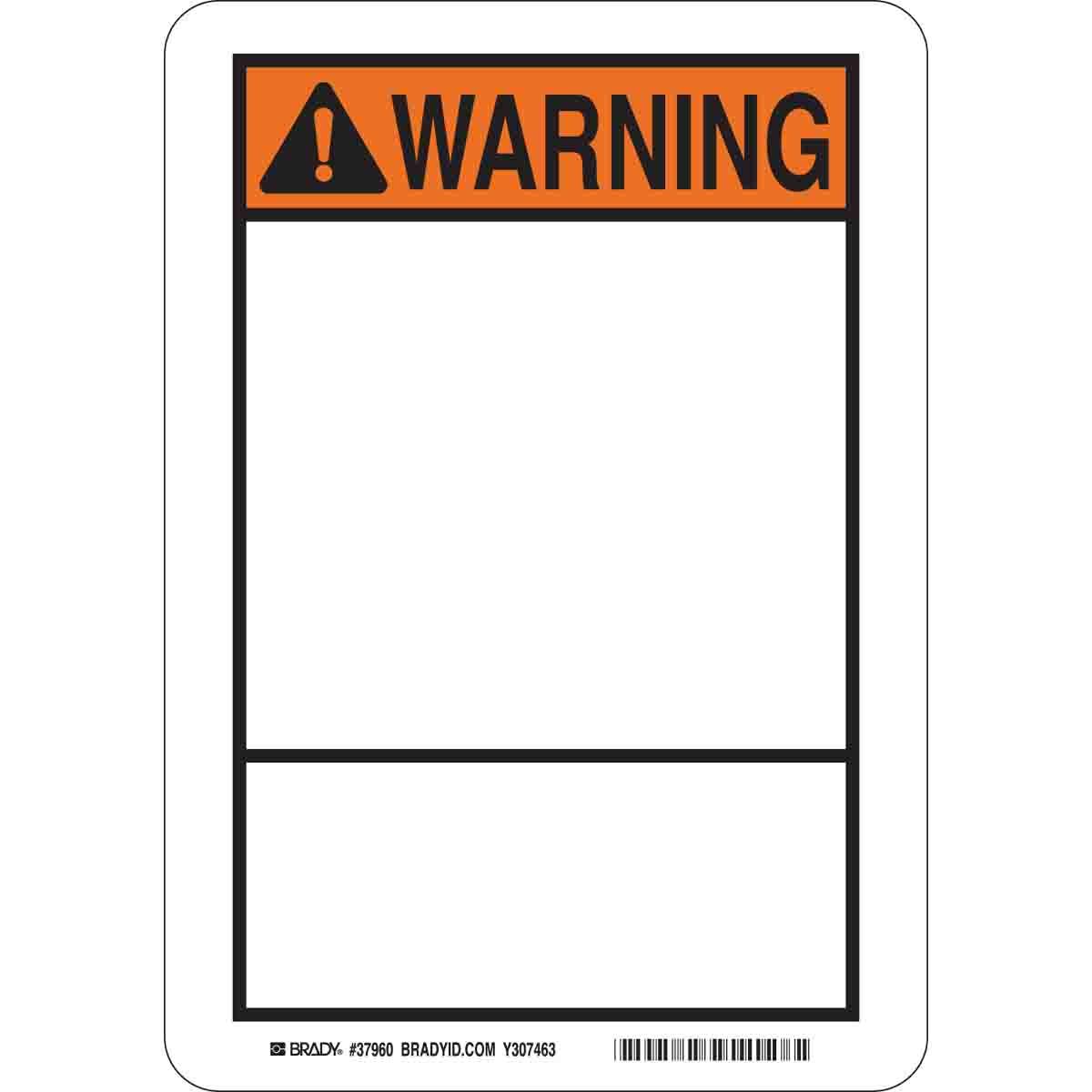 Blank Warning Sign Black And White