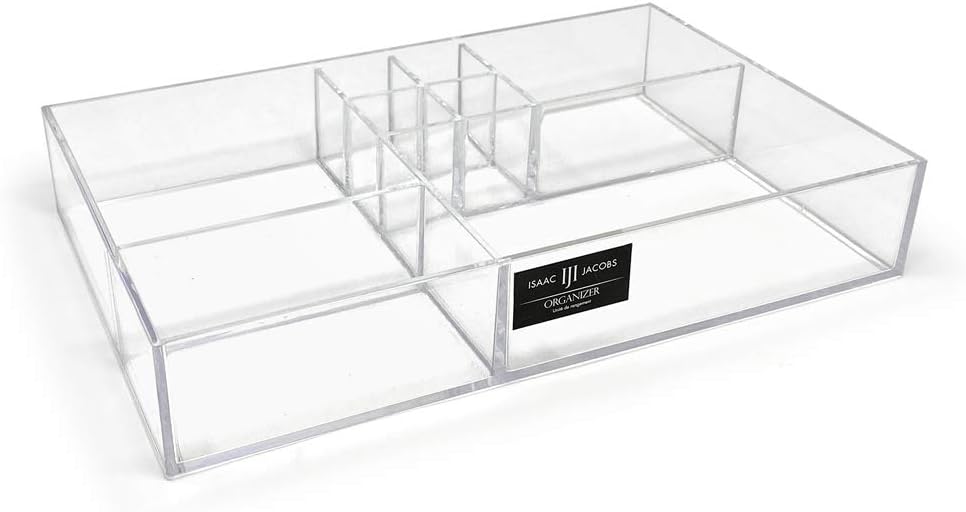 Amazon.com: iDesign Clarity Plastic Divided Drawer Organizer, Storage ...