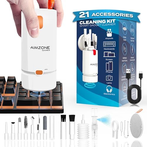 Amazon.com: Aimzone Keyboard Cleaner Kit with Air Dust Remover, 21-in-1 ...