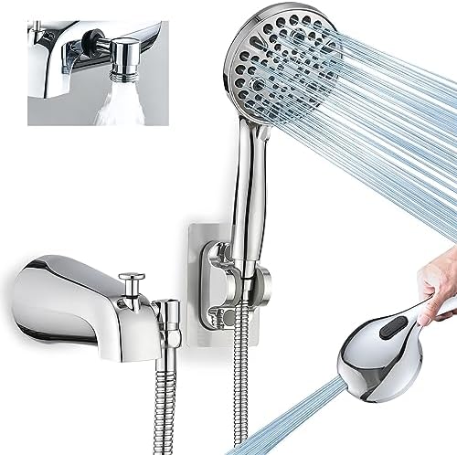 Sperwoesy Slip-On Tub Spout with Diverter, High Pressure 8 Settings ...