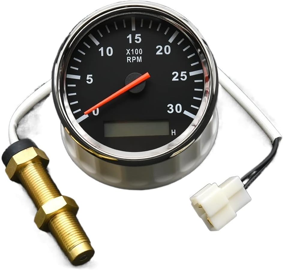 JINGERL 8 5mm Anzeige 3000/4000/6000/800 0rpm Drehzahlmesser mit Sensor ...