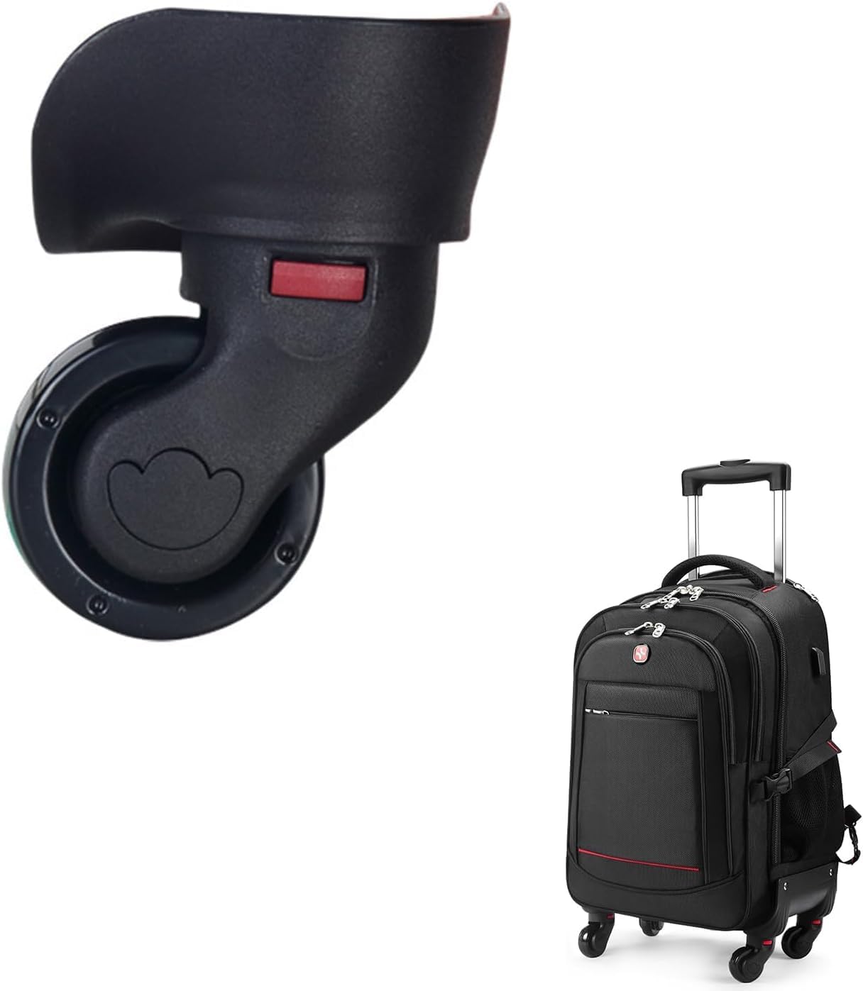 Amazon.com: star cloud 1 Piece Rolling Backpack Replacement Wheel ...