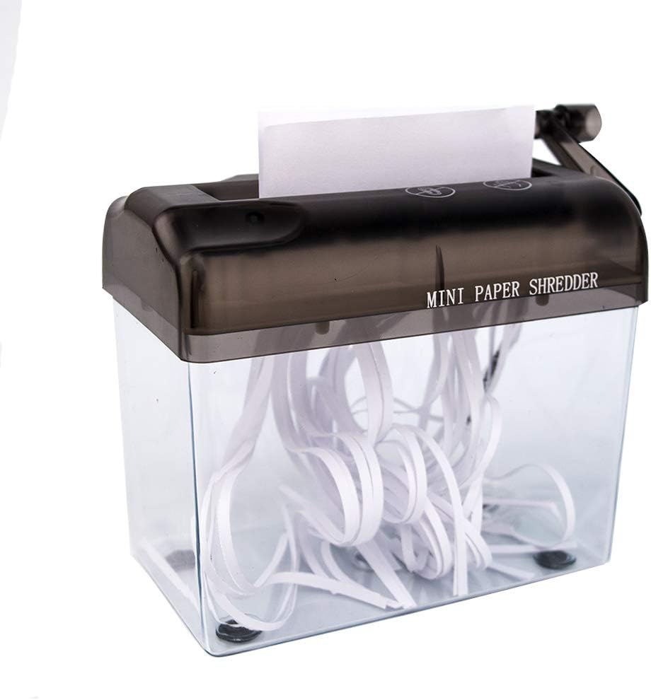 Manual Shredder - A6 Straight Cut Smash Portable Mini Paper Grinder ...