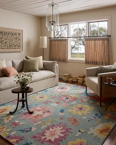 Amazon.com: Loloi Tilly Collection TIL-01 Spa/Multi 5'-0" x 7'-6" Area ...