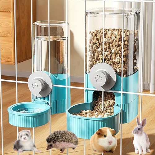 Amazon.com : Rabbit Automatic Food Feeder and Water Dispenser Bunny ...