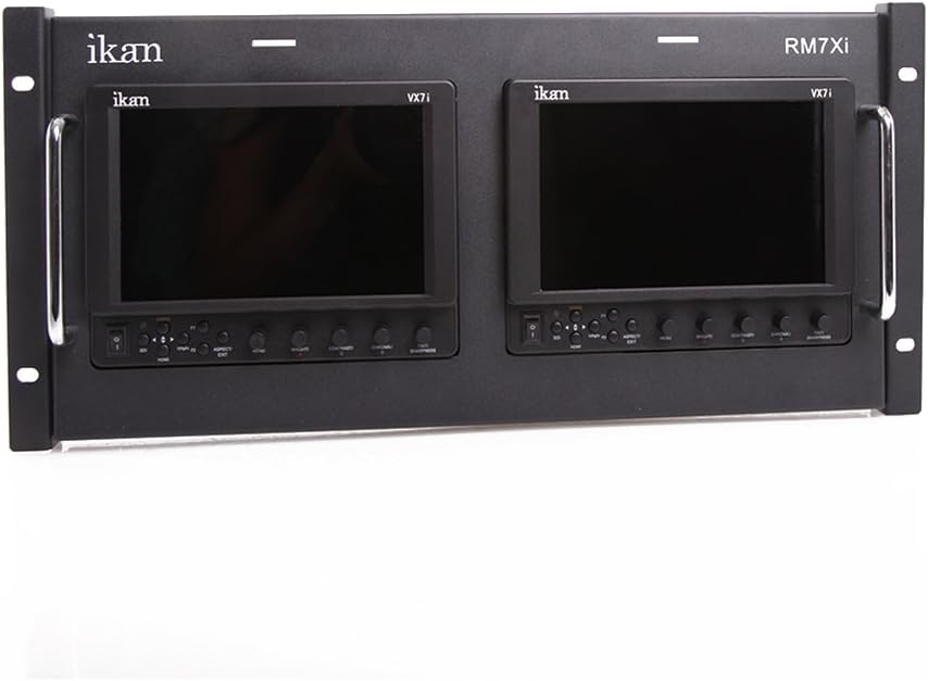 Amazon.com : Ikan RM7XI Dual 7-Inch IPS LCD Rackmount Monitor (Black ...