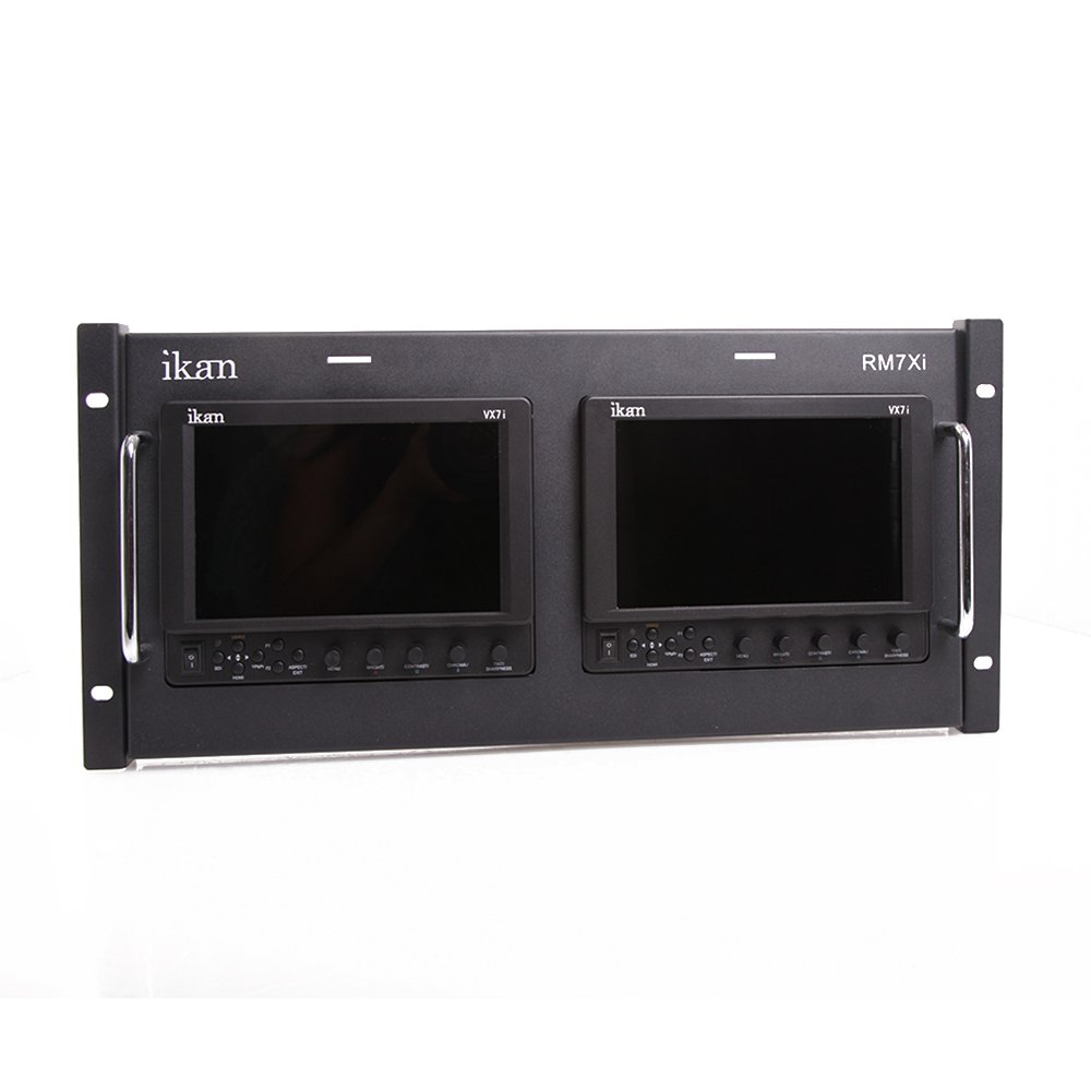 Ikan Rm7xi Dual 7 Inch Ips Lcd Rackmount Monitor Black Amazon In