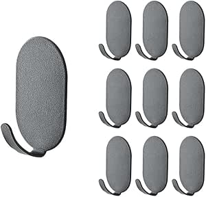 Self Adhesive Hook-[10 Packs] Heavy Duty Wall Hooks,Durable Strong ...
