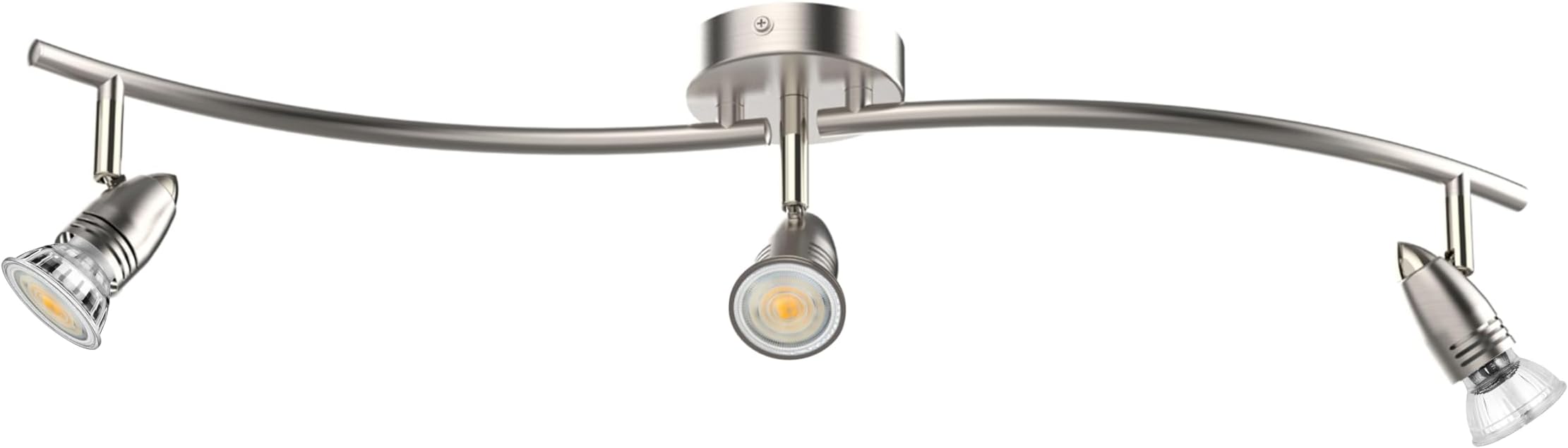 Laite Lumens 28" 3-Light Modern Decorative Track Lighting Kit, Brushed ...