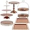 Amazon.com | 6 Pcs Rose Gold Cake Stands Set, QENUIITEA Cake Display ...