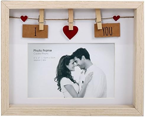 Carousel Home and Gifts Clothes Line Wooden Box Frame With Pegs For 6 X ...