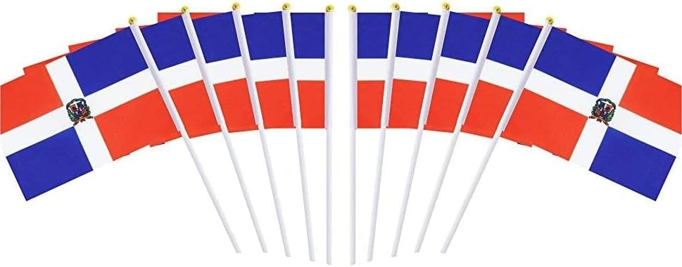 Amazon.com : 10 Pack Dominican Dominicans Flags on Stick 5x8 Inch ...