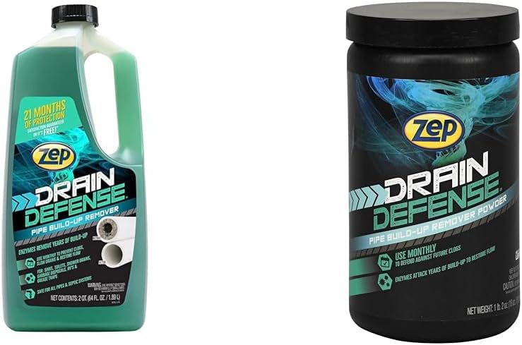 Amazon.com: Zep Drain Defense Pipe Build-Up Remover - 64 Ounces ...