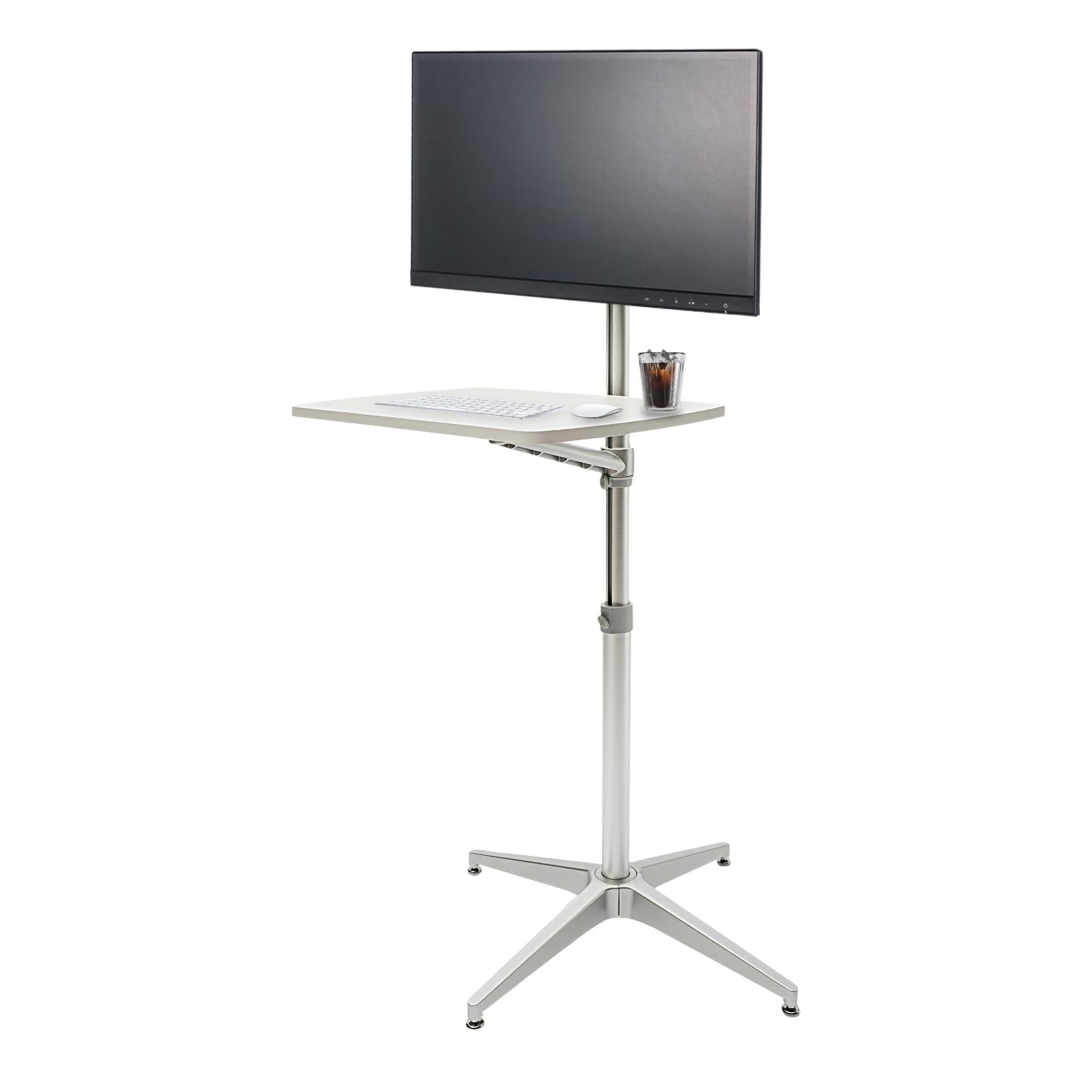 Amazon.com: Adjustable Mobile PC Workstation with Single Monitor Mount ...