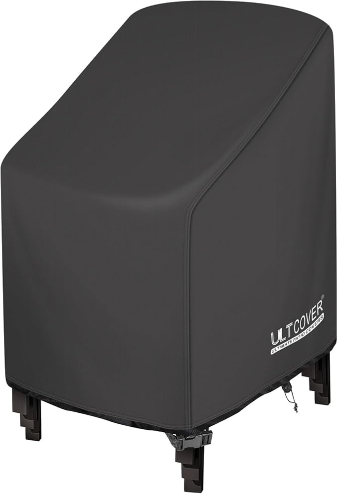 Amazon.com : ULTCOVER Stackable Patio Chair Cover – Waterproof Outdoor ...