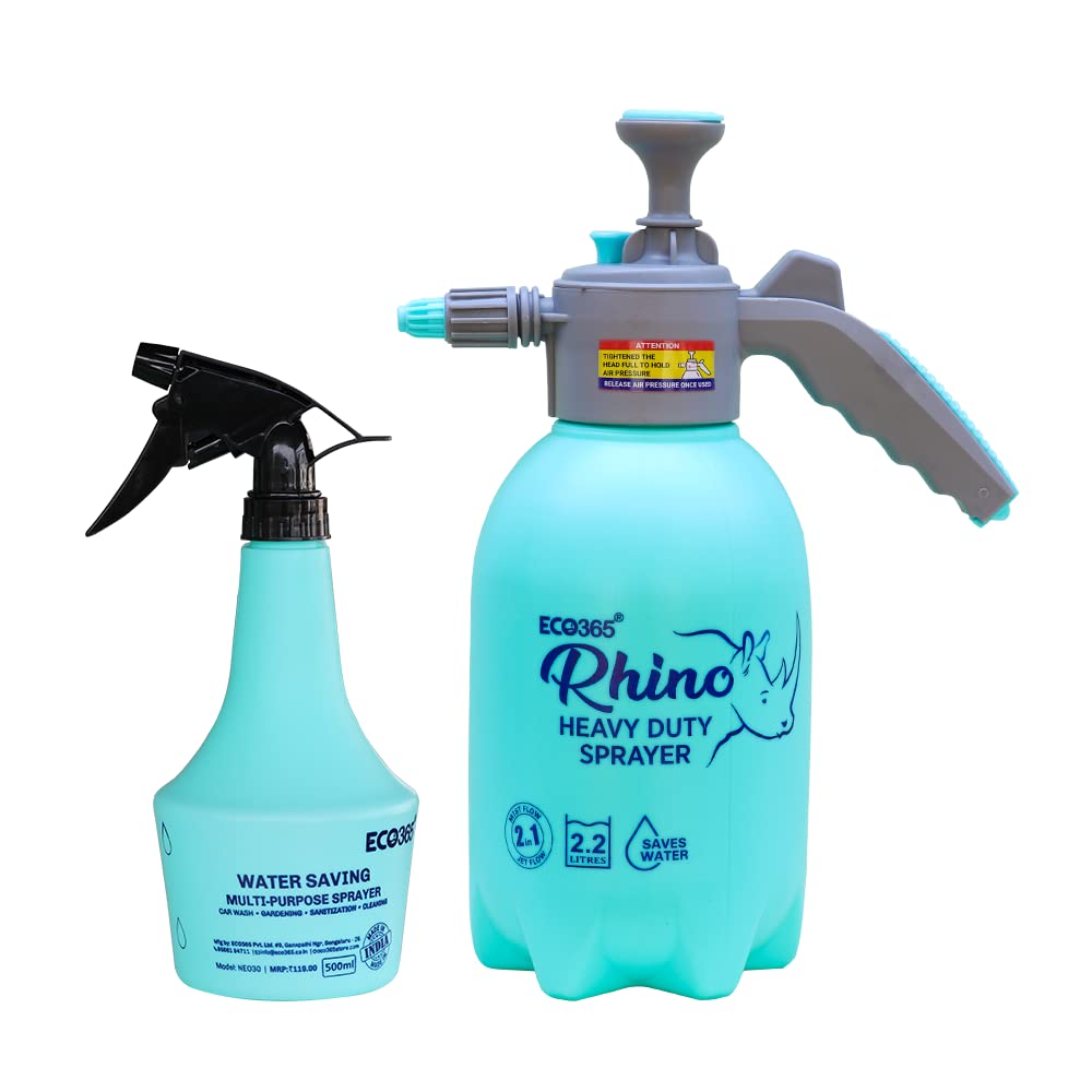 ECO365 Rhino Heavy Duty Multipurpose Sprayer Pack of 2 | 2.2L & 1L ...